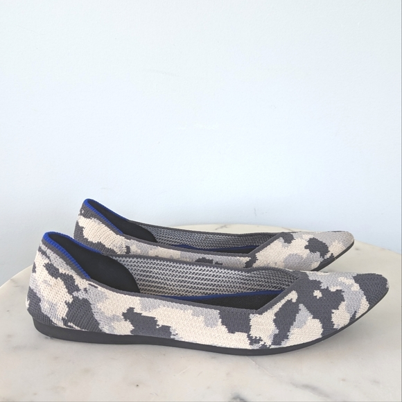 Rothy's | Shoes | Rothys The Point Ash Grey Camo Print Flats | Poshmark